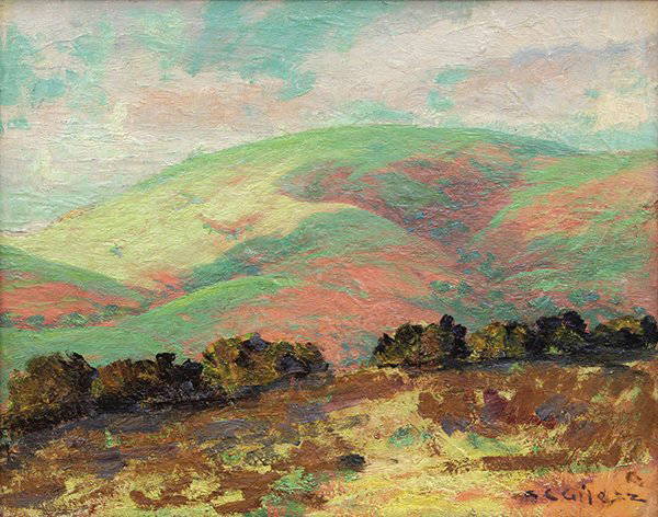 Painting, Seldon Gile, Green and Pink Hills, 1932 - May 19, 2013 ...