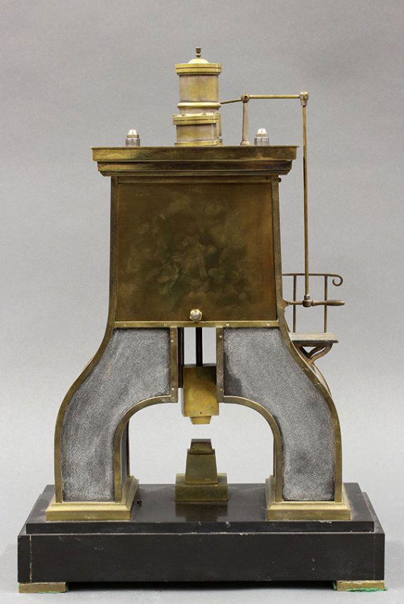 Guilmet "Steam Hammer" table clock, circa 1890 : Lot 6457