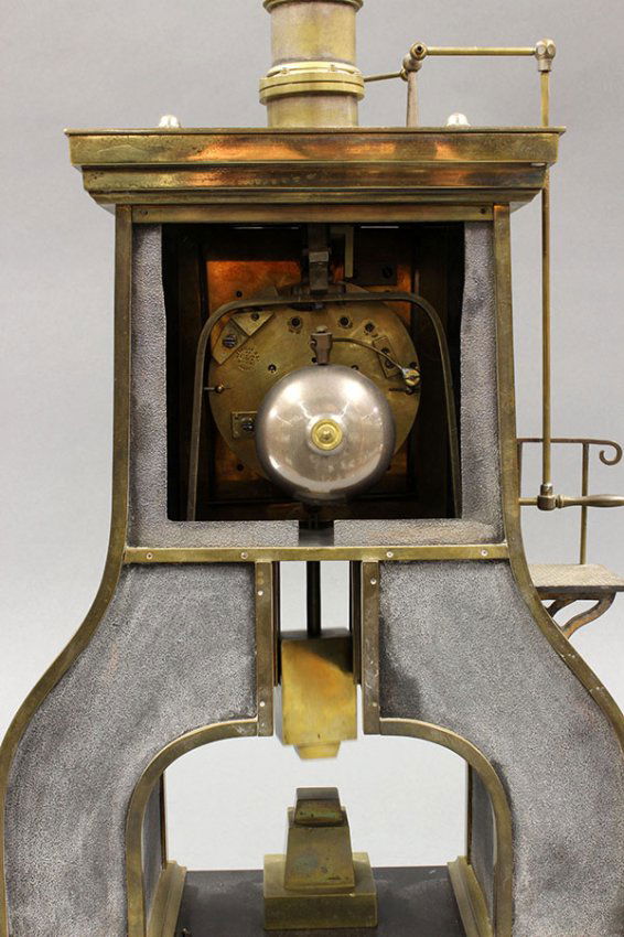 Guilmet "Steam Hammer" table clock, circa 1890 : Lot 6457