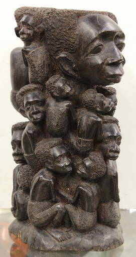 Makonde, Tanzania Carved Mpingo (blackwood) "tree Of