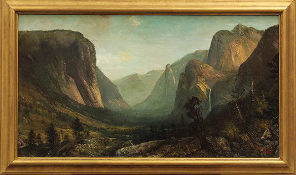 Painting, Henry Arthur Elkins, Yosemite Valley, 1874
