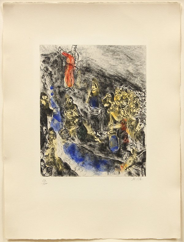 Print, Marc Chagall, Moses Striking Water From a Rock