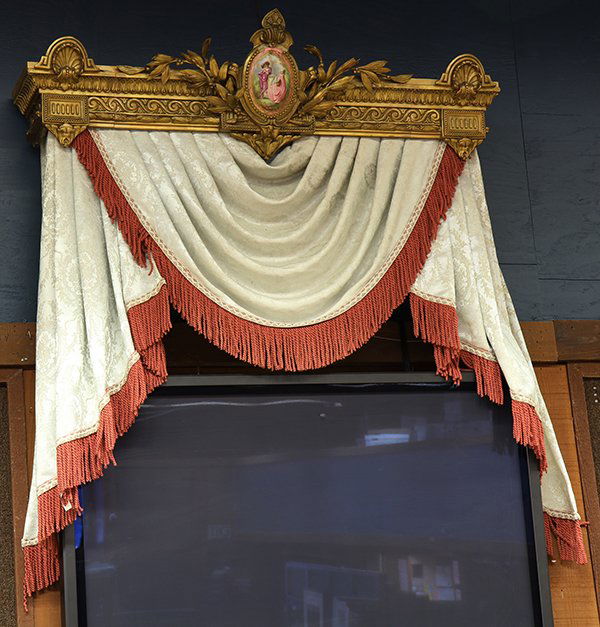 French Renaissance style carved and mounted pelmets