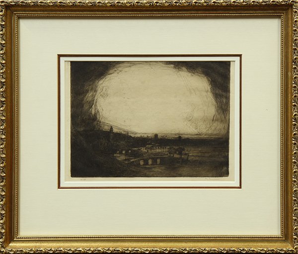 Print, David Young Cameron, Two Bridges