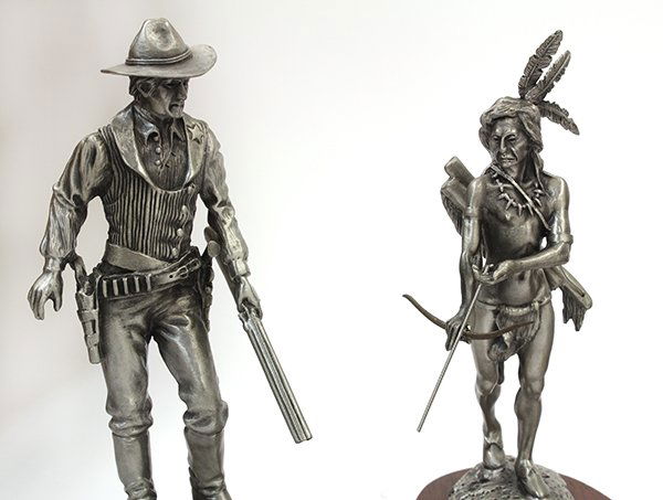 (lot of 6) Don Polland pewter figural sculptures, : Lot 238