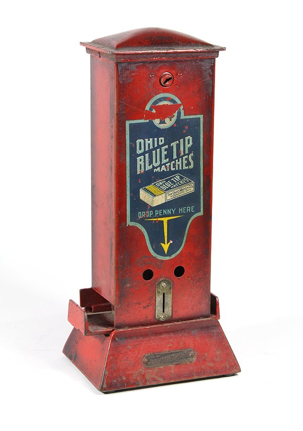 Ohio Blue Tip Matches coin-op vending machine - Feb 21, 2015 | Clars ...