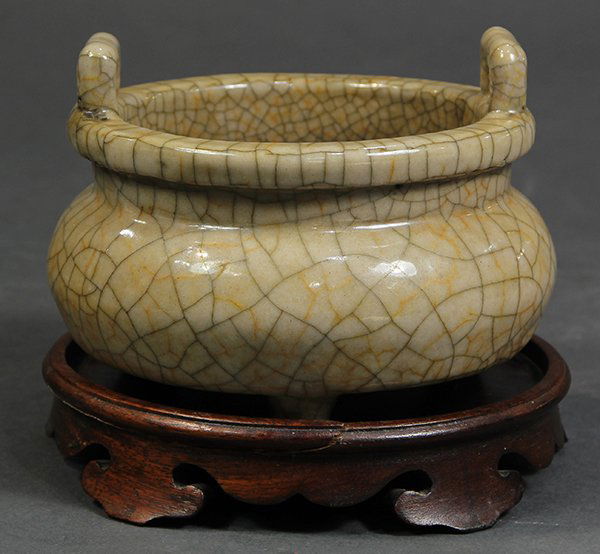Chinese Ge Type Tripod Censer - Mar 22, 2015 | Clars Auction Gallery in CA