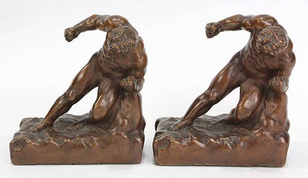 Kathodian Bronze Works "Gladiator" bookends - Apr 26, 2015 | Clars ...