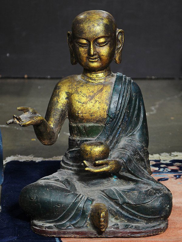 Chinese Metal Figure Of A Monk