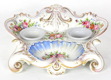 German Porcelain Inkwell