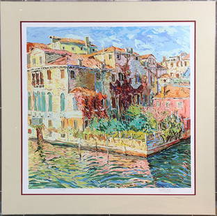 Marco Sassone "venetian Garden" Signed Serigraph Le