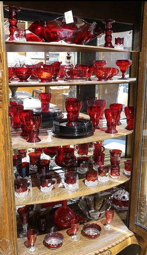 (lot Of 40+) Collection Of Ruby Red Depression Glass,