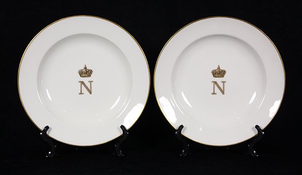 French Edouard Honore Porcelain Soup Plates