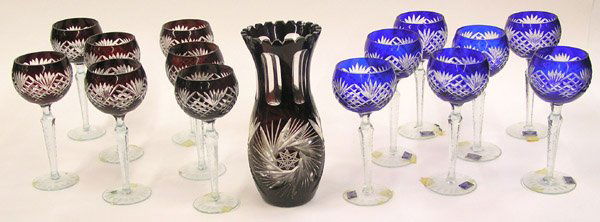 4097: Romanian cut crystal stemware