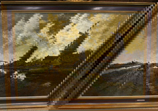 2360: Oil, Jos. van Dijk, Dutch landscape