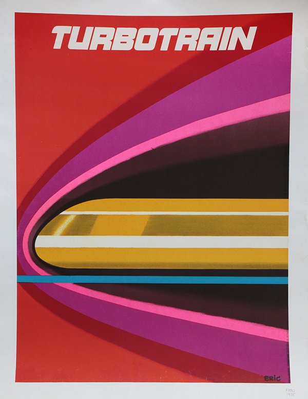 Vintage Poster, Raoul Eric Castel (Eric), Turbotrain,