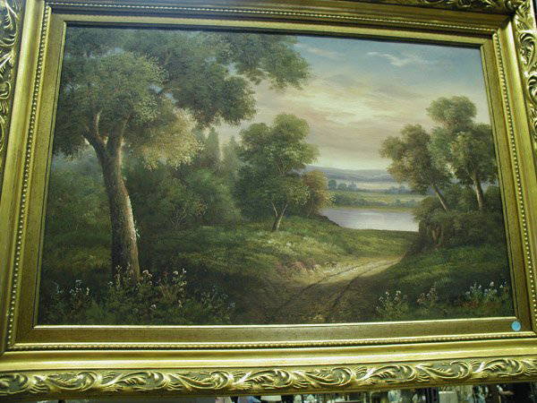 Framed Oil, T. Edison