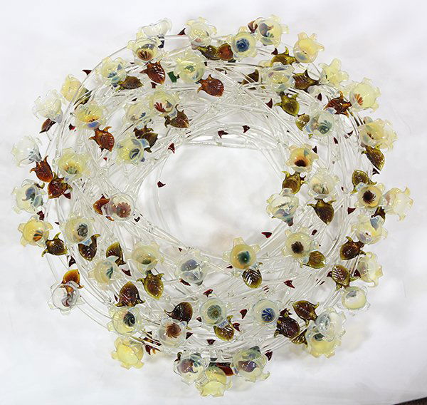 James Minson art glass centerpiece