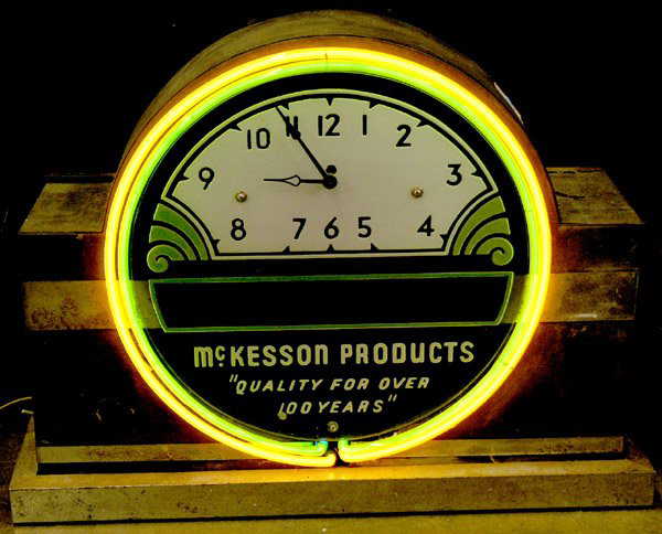 231: McKesson Neon Advertising Clock