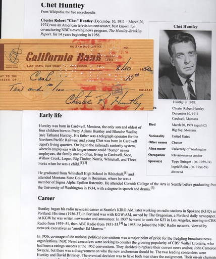 Chet Huntley (1911 1974)