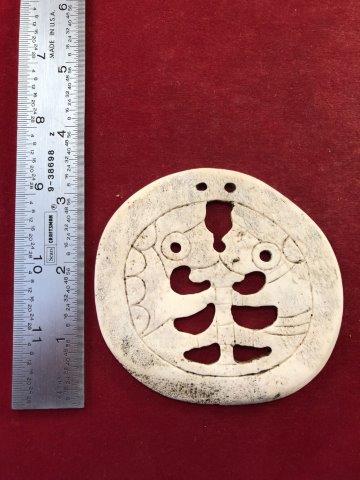 Shell Gorget Indian Artifact Arrowhead