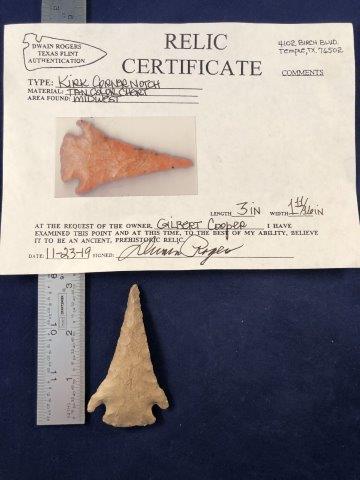 Kirk Corner Notch With Coa