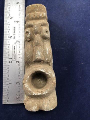 Mayan Effigy Pipe Indian Artifact Arrowhead