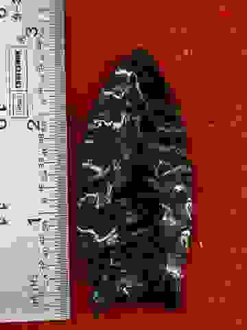 Obsidian Clovis Indian Artifact Arrowhead Auction