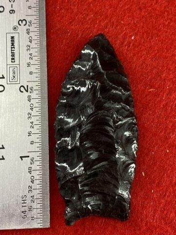 Obsidian Clovis Indian Artifact Arrowhead Auction