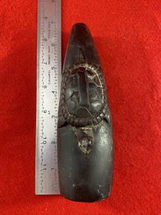 Turtle Effigy Indian Artifact Arrowhead