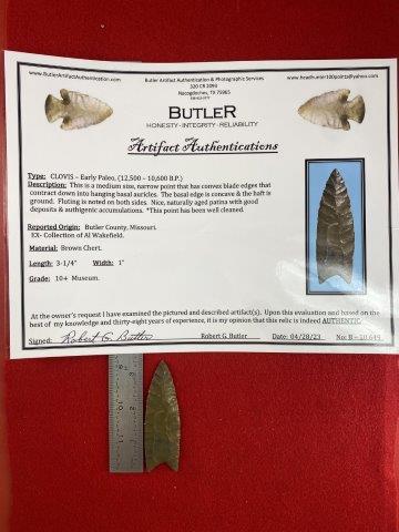 Clovis With Coa Auction