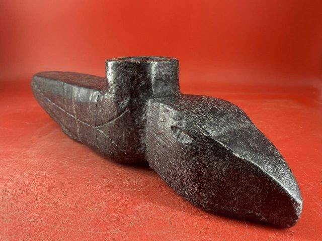 Hawk Effigy Great Pipe Indian Artifact Arrowhead