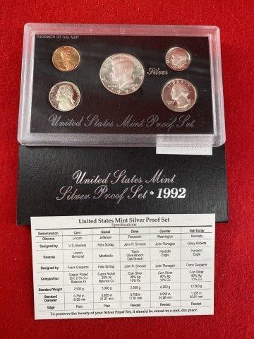 1992 Silver Proof Set Coins
