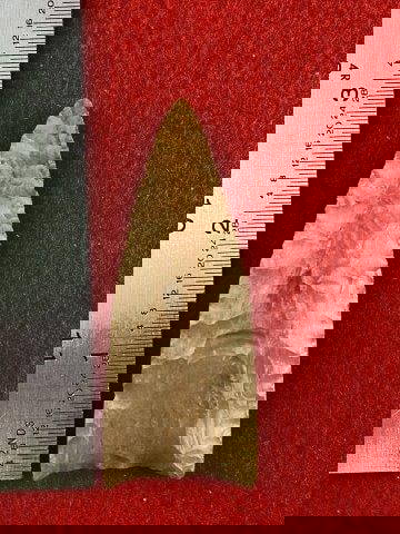 Ribbed Stone Indian Artifact Arrowhead Auction