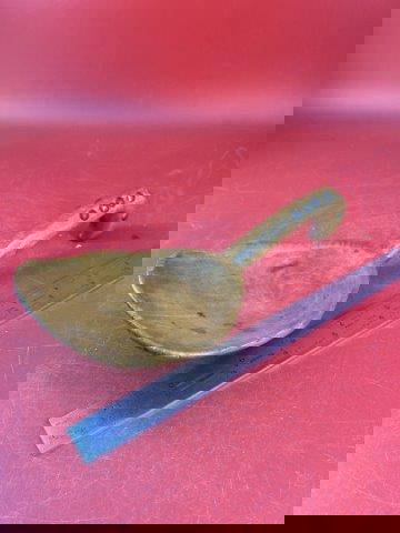 Tacked Wooden Effigy Spoon Indian Artifact Arrowhead Auction