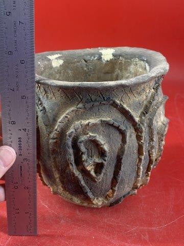 Caddo Jar Restored Indian Artifact Arrowhead Auction