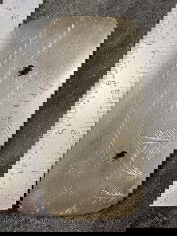 Engraved Gorget Indian Artifact Arrowhead Auction