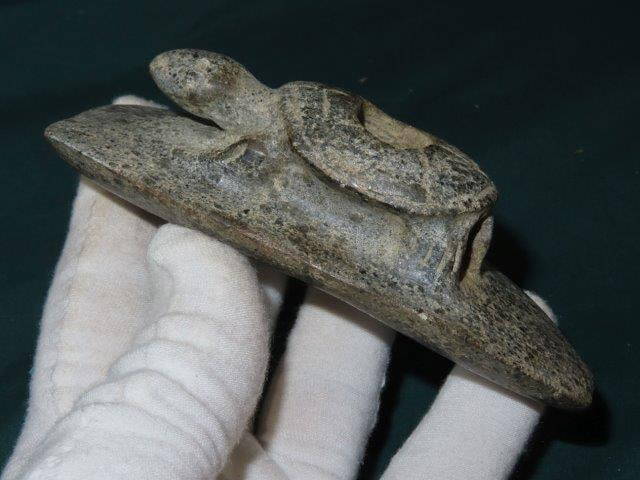 Snapping Turtle Effigy Platform Pipe. Kentucky, Feeld Find Auction