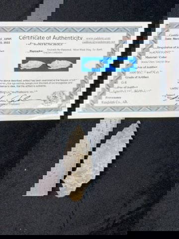 Adena Point With Sam Johnson Coa From Randolph County, Arkansas Ex ...