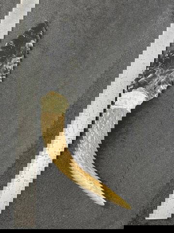 Obsidian Hafted Blade With Deer Antler Handle Indian Artifact Arrowhead