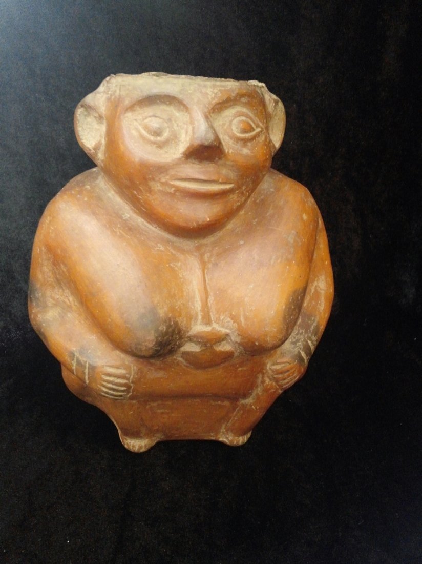 Pre Columbian Human Effigy Pot