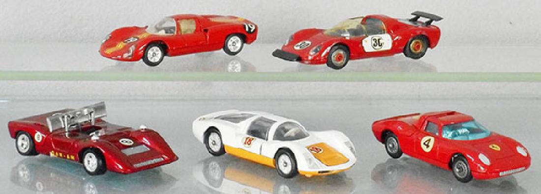 5 Die Cast Racing Cars