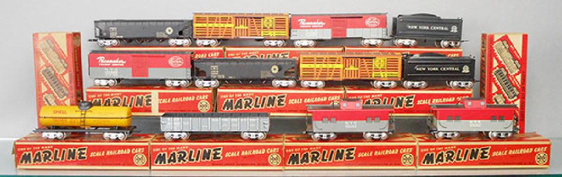 12 Marx Freight Cars