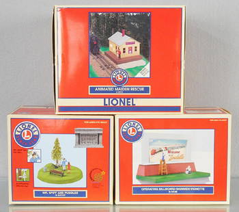 Lionel Operating Billboard Signman Vignette