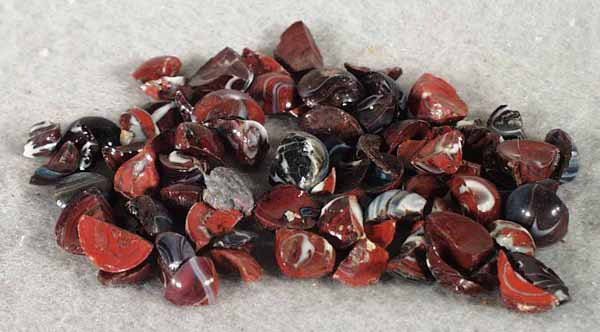 #64 About 50 Mf Christensen Brick Halves