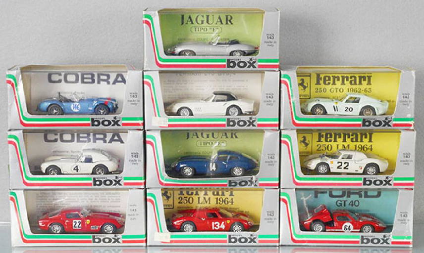 10 Model Box Sports Cars