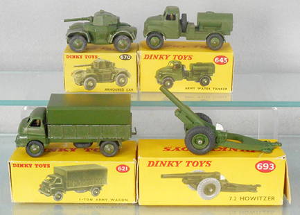 (4) Boxed Dinky Military Vehicles