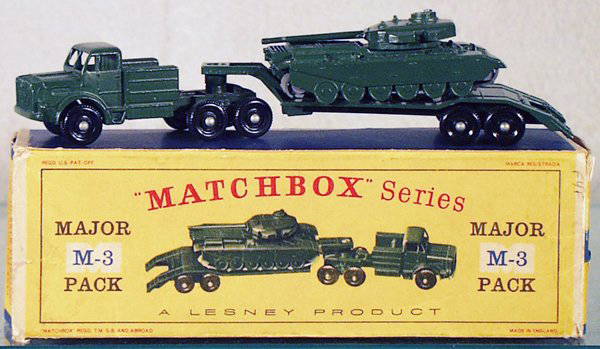 Matchbox M3a1 Military Flat W/tank
