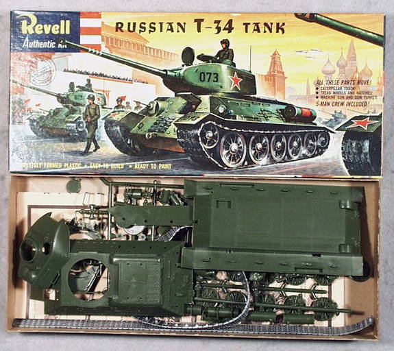 Revell H 538:129 Russian T 34 Tank Model Kit