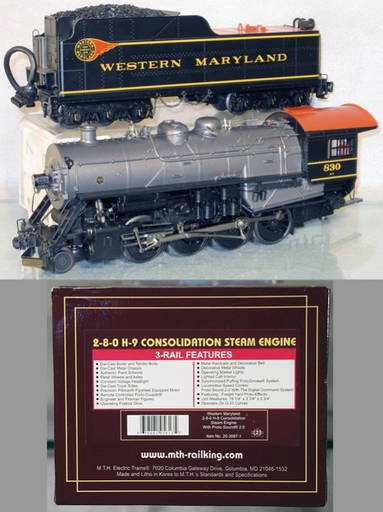 Mth 20 3097 1 Wm H9 Consolidation Loco & Tender
